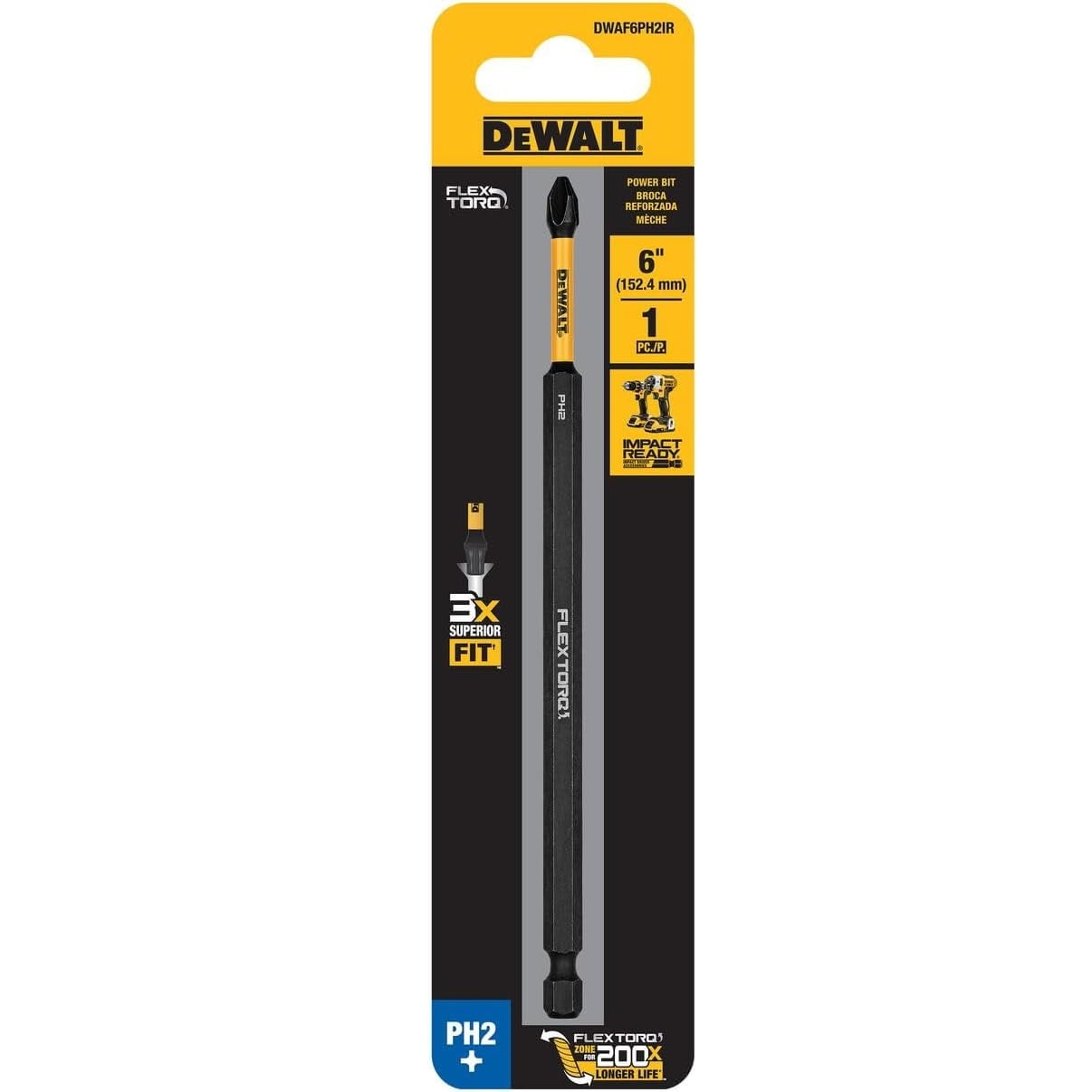PONTA BIT PHILIPS PH2 X 150MM C/1 FLEXTORQ DWAF6PH2IR DEWALT - Facilita ...