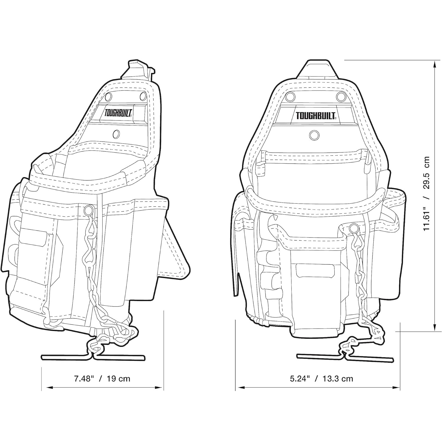 BOLSA PORTA FERRAMENTAS ELETRICISTA TB-CT-34 TOUGHBUILT