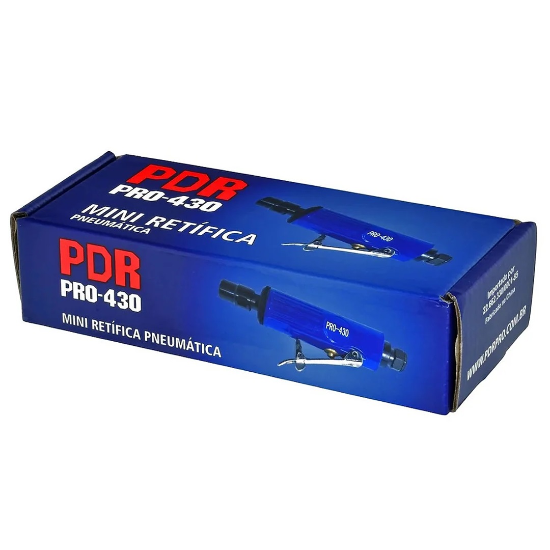 MINI RETIFICA RETA PNEUMATICA 1/4" 0.3HP 25000 RPM PRO430 PDR